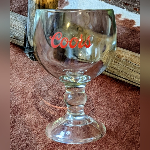 Coors Goblet | Dining | 97s Heavy Glass Coors Beer Goblet | Poshmark